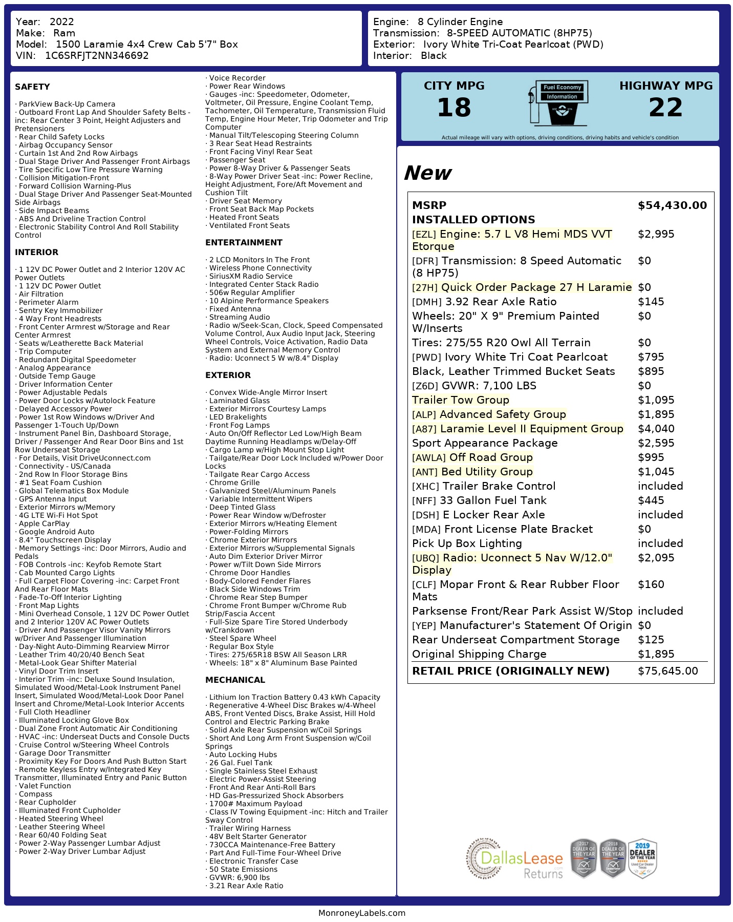 Used 2022 Ram 1500 Laramie in Dallas